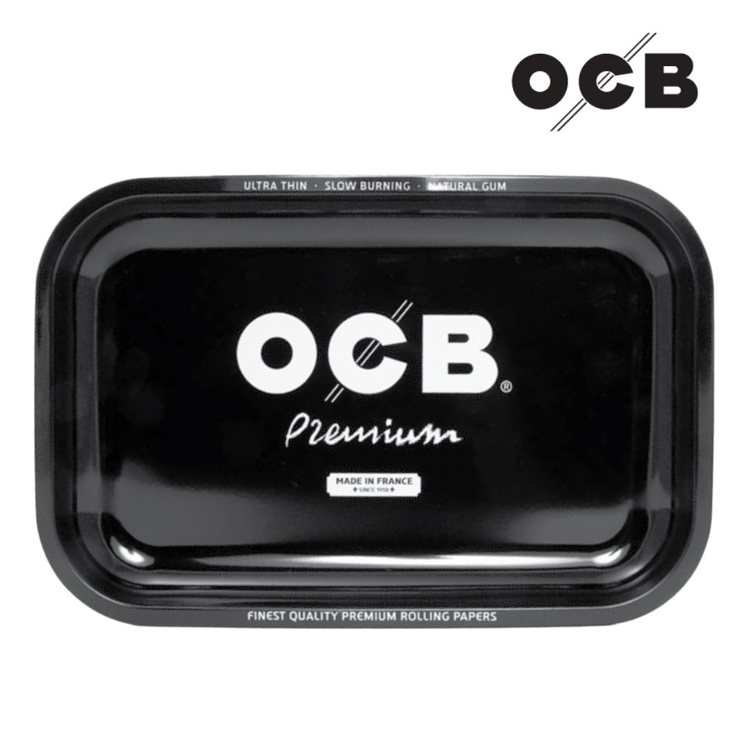 OCB Metal Rolling Tray - Black - The Three Five