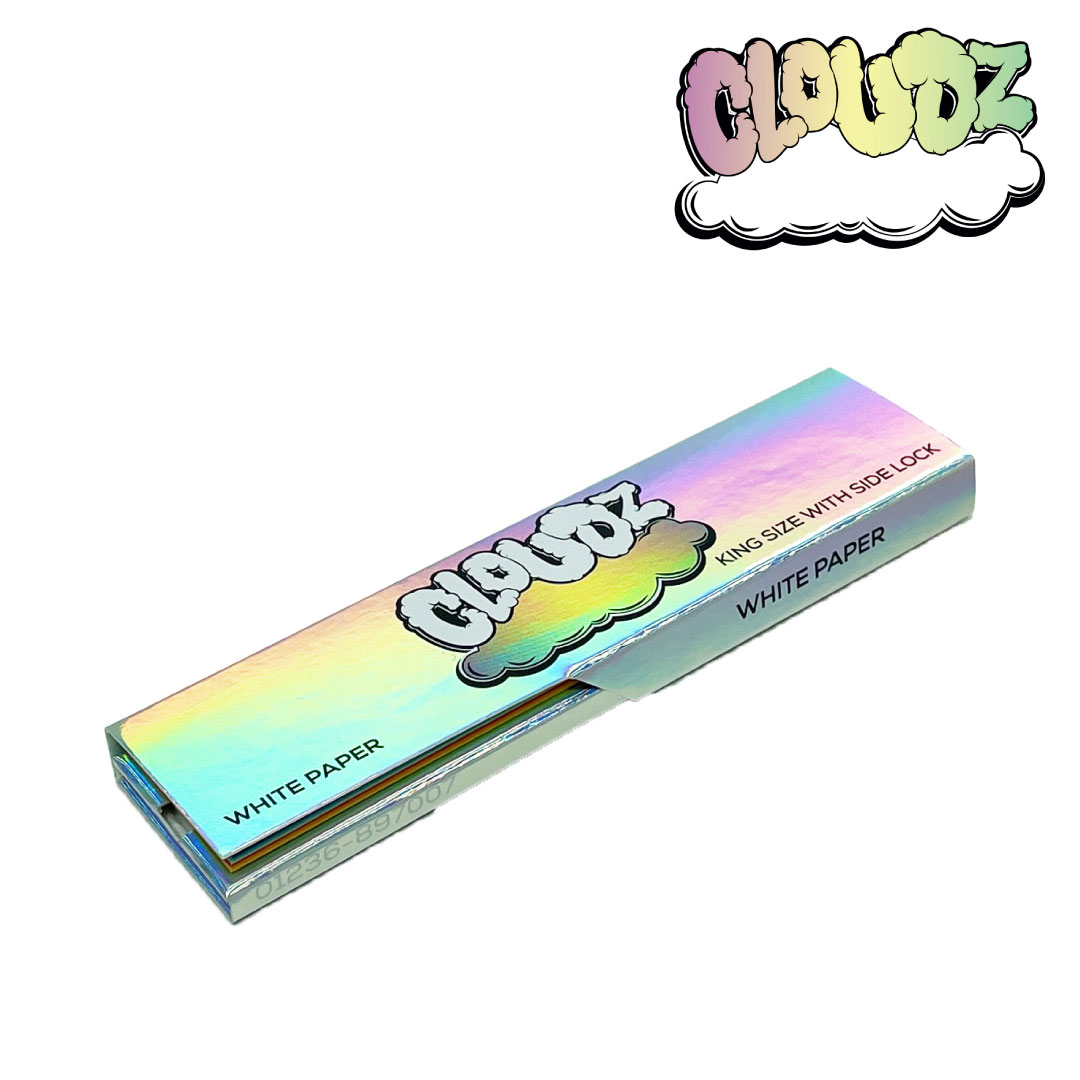 Cloudz White Paper Kingsize Slim + Rainbow Tips - The Three Five