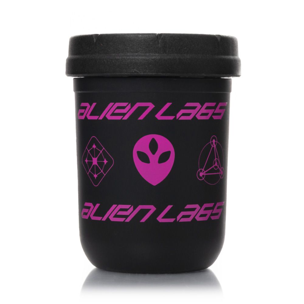 RE:STASH 8oz Mason Stash Jar - Alien Labs - Black & Pink - The Three Five
